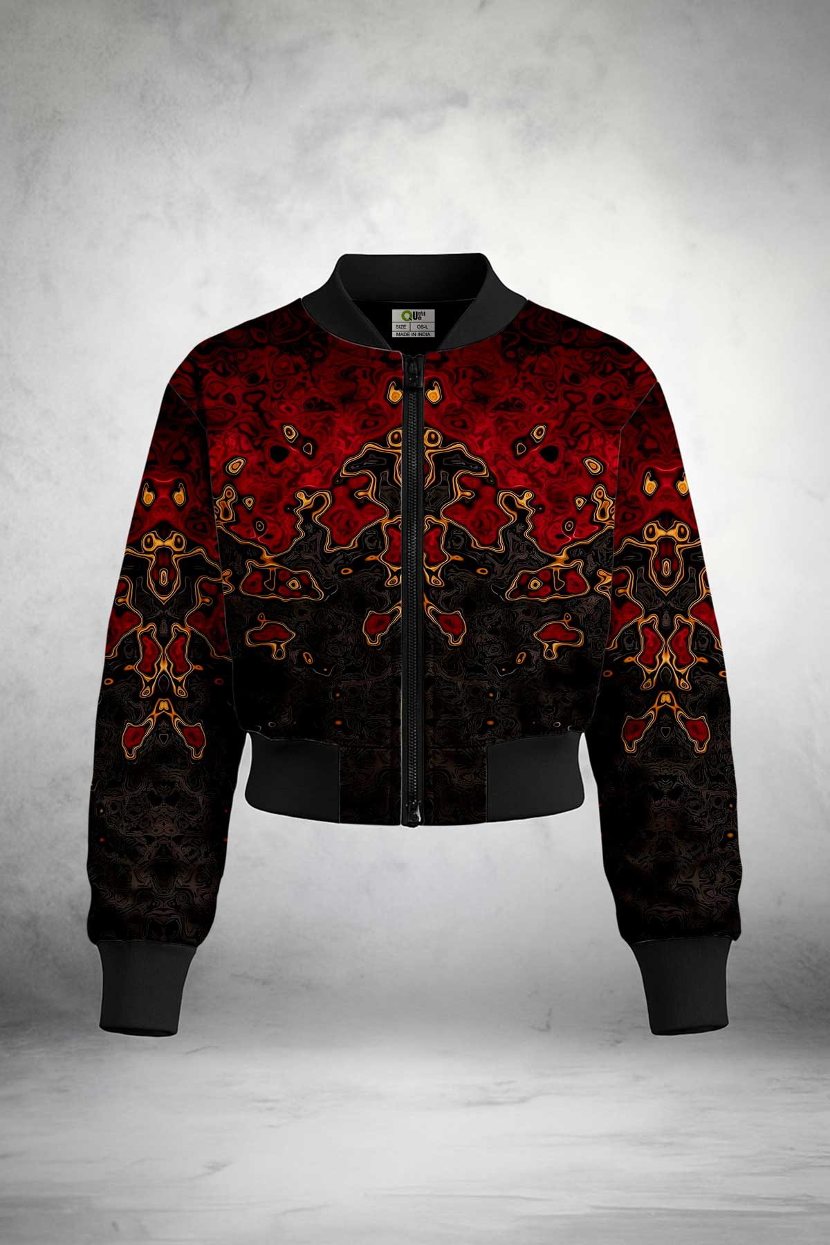 Volcanic Flow Crop Jacket | Best jacket online at best price – Print it up